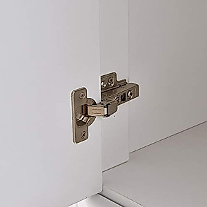 Popity home 24 Inch Small Bathroom Vanity with Sink, Modern White Bathroom Vanity, Wood Standing Bathroom Vanity Set with Ceramic Vessel Sink 2 Doors 1 Drawer