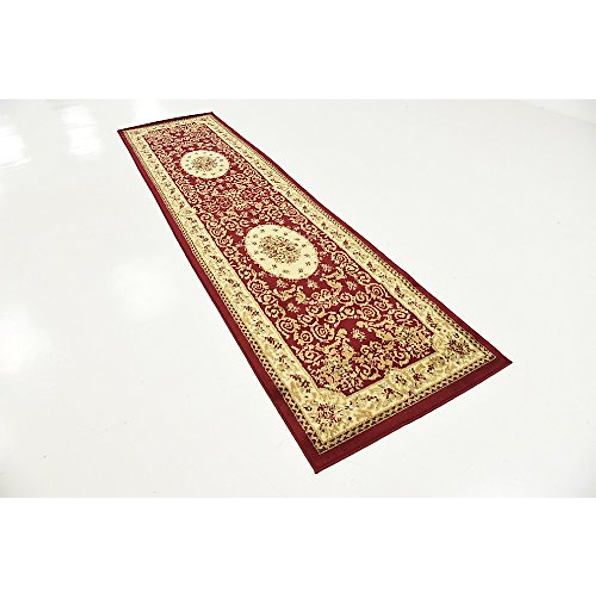 Unique Loom Versailles Collection Traditional Classic Medallion Motif Area Rug (2' 7 x 10' 0 Runner, Burgundy/ Ivory)