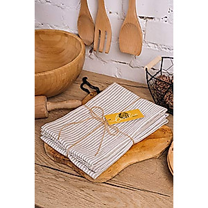 LINICHE Linen Kitchen Towels | 30x20 Inches | Pack of 2 | Lint-Free Dish Cloth | Lightweight Fabric | Flax Tea Towel, Napkin | Table Setting Accessories | Wedding Gift