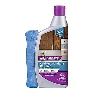 Rejuvenate Cabinet And Furniture Restorer Fills In Scratches, Shines And Protects Indoor Cabinets And Furniture, 16 Ounces