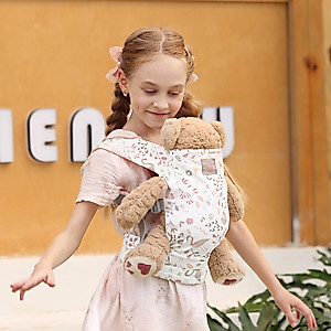 GAGAKU Baby Doll Carrier Soft Cotton Stuffed Toy Carrier Doll Accessories for Kids – Pink (Flamingo)