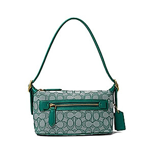 Coach Signature Jacquard Demi Bag Green Green One Size