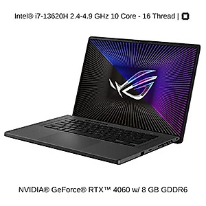 HIDevolution [2023] ASUS ROG Zephyrus G16 GU603VV 16" FHD+ 165Hz, 2.4 GHz i7-13620H, RTX 4060, 48 GB DDR4 RAM, 1 TB PCIe SSD, Windows 11 Home