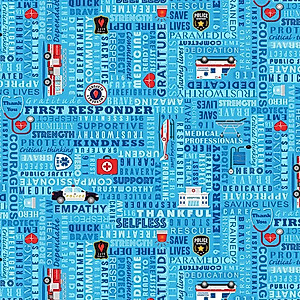 Timeless Treasures Fabrics Everyday Heroes First Responder Collage