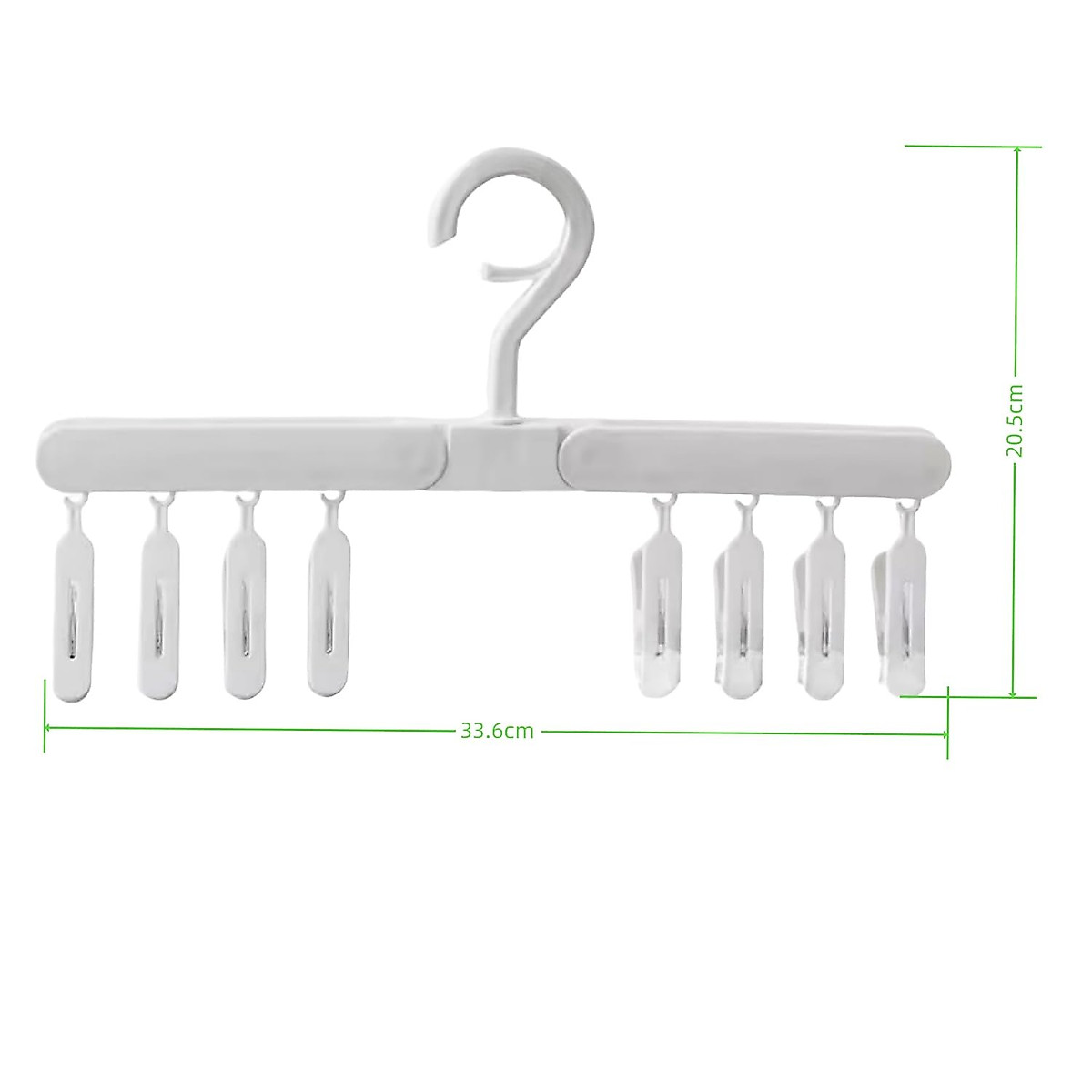 trrcylp Foldable Clothes Hanger with 24 Clips 3 Pack Clothes Drying Racks Windproof Collapsible Drying Racks for Laundry for Drying Socks Bras Underwears Hats Scarfs Towels and Diaper White