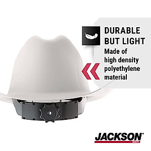 Jackson Western Hard Hat, White, Wide brim (138-19500)