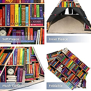 enheng Small Pet Hideout Bookshelf Hamster House Guinea Pig Playhouse for Dwarf Rabbits Hedgehogs Chinchillas