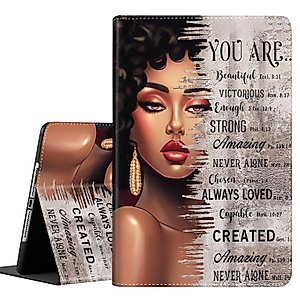 Case for iPad Pro 11 Inch 2022/2021/2020 (4th/3rd/2nd Generation),iPad Air 5th / 4th Generation 10.9 Inch (2022/2020) Case, Durable Shockproof Cover，African American Women Inspirational Quotes