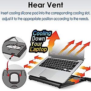 ELECOM Ergonomic Laptop Stand/Multi-Angle Adjustable/Heat Vent/Portable/Foldable/Laptop Up to 15.6 inches Black PCA-LTS8BK, Normal - Black