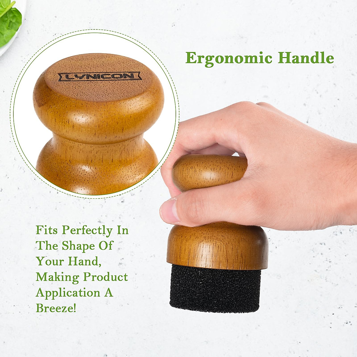 Cutting Board Oil Wax Applicator, Butcher Blocks Oil Cream Wood Applicator for Food Grade Mineral Oil, Countertops, and Bamboo Cutting Board, Wooden Utensils(Nature)