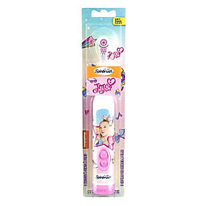 JoJo Siwa Arm & Hammer Kids Spinbrush, Soft, Electric Battery Toothbrush, 1 Count
