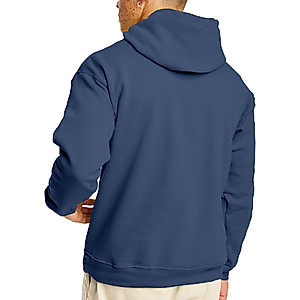 Hanes Comfortblend EcoSmart Hoodie, Midweight Fleece, Pullover Hooded Sweatshirt for Men, Denim Blue, 5X Large