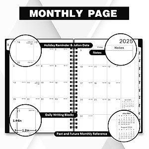 2023 Planner - 2023 Planner with Weekly and Monthly Spreads, Jan 2023 - Dec 2023, 6.25" × 8.3", Strong Twin-Wire Binding, Round Corner, Improving Your Time Management Skill
