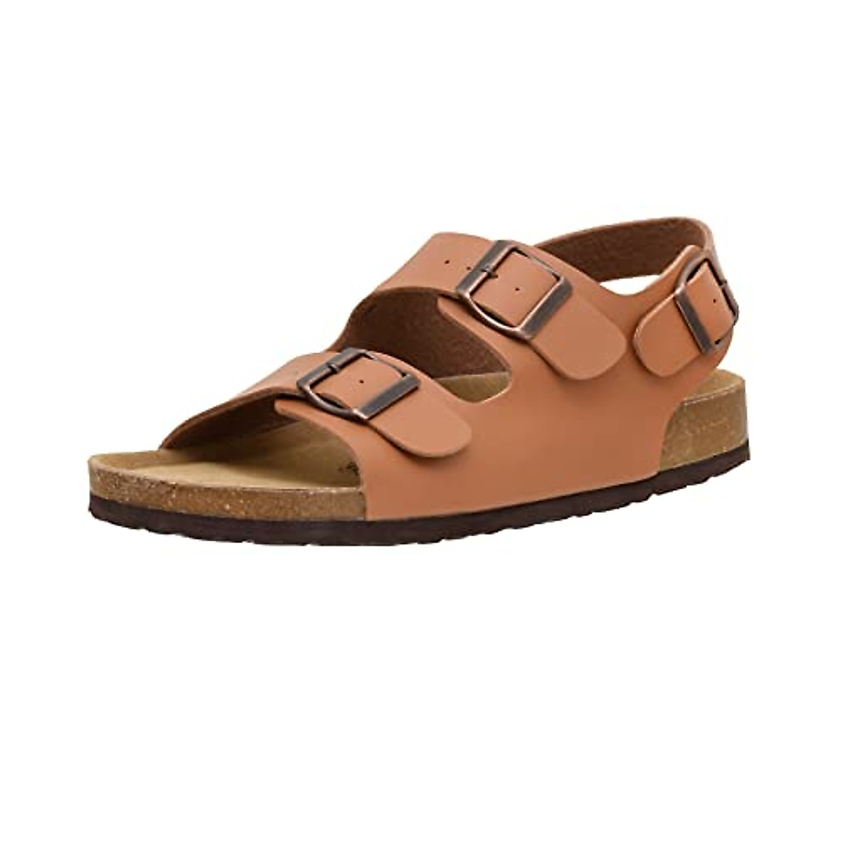CUSHIONAIRE Men's Leland Cork footbed Sandal with +Comfort, Tan Nappa 11