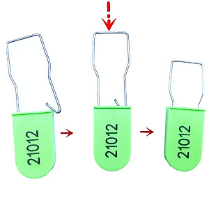 Plastic Wire Padlocks Security Seals Disposable Anti-Tamper Lock Numbered Green (Pack of 50)