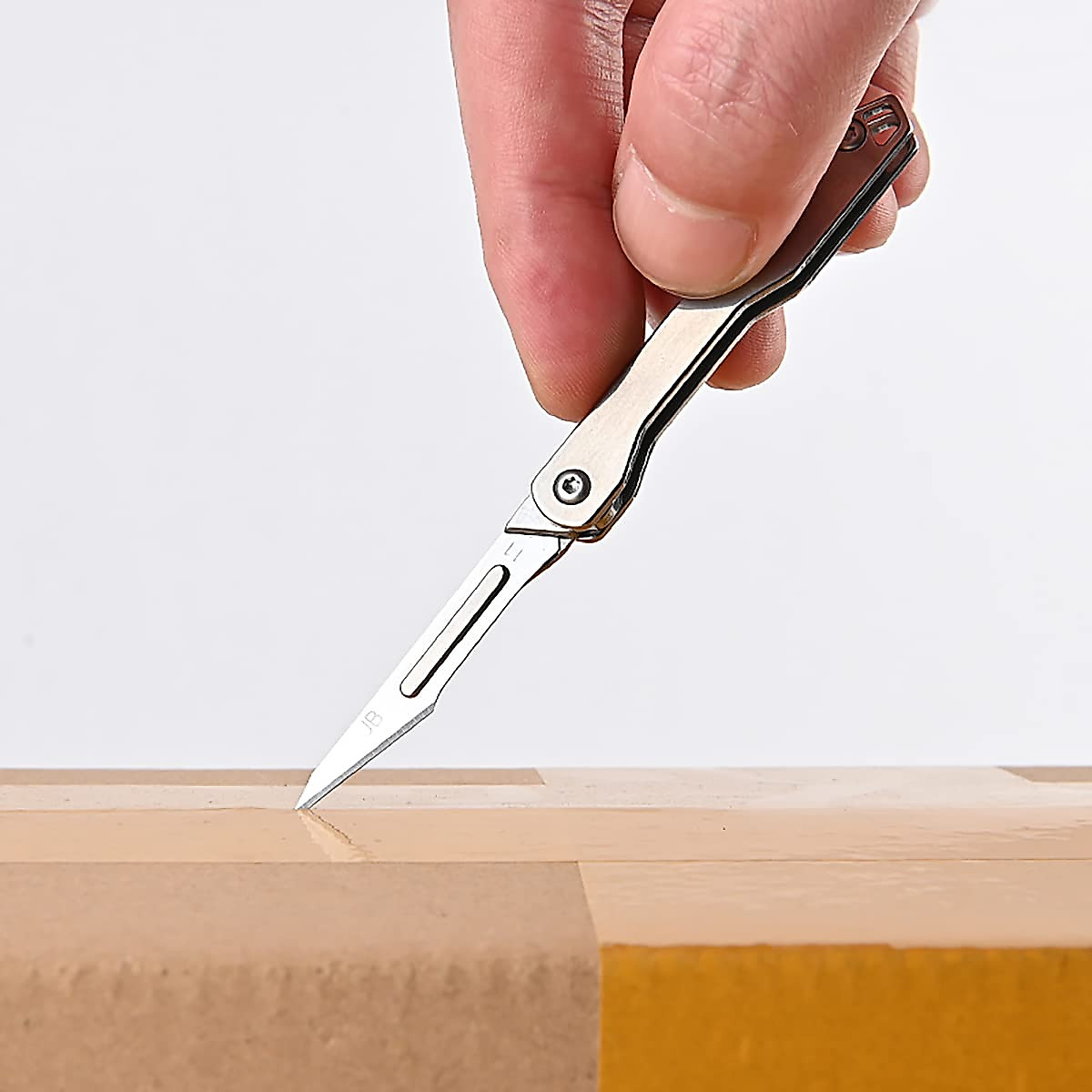 NBGDY Small Utility Knife,EDC Pocket Knife Folding Knife with 10 Blades,Ultralight Keychain Knife only 0.85oz.(kpq-1039)