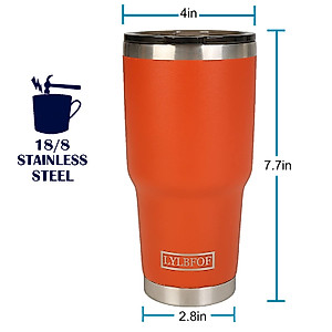 LYLBFOF Insulated Tumblers, 30 oz Stainless Steel Tumbler with Lid Double Wall Travel Water Bottle Cup Coffee Mug for Ice and Hot Beverage