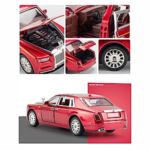 Alloy Collectible Red Rolls Royce Phantom Toy Pull Back Vehicles Diecast Model Car