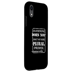 iPhone XR Apostrophe Make Word Plural Grammar Lingui Teacher Case