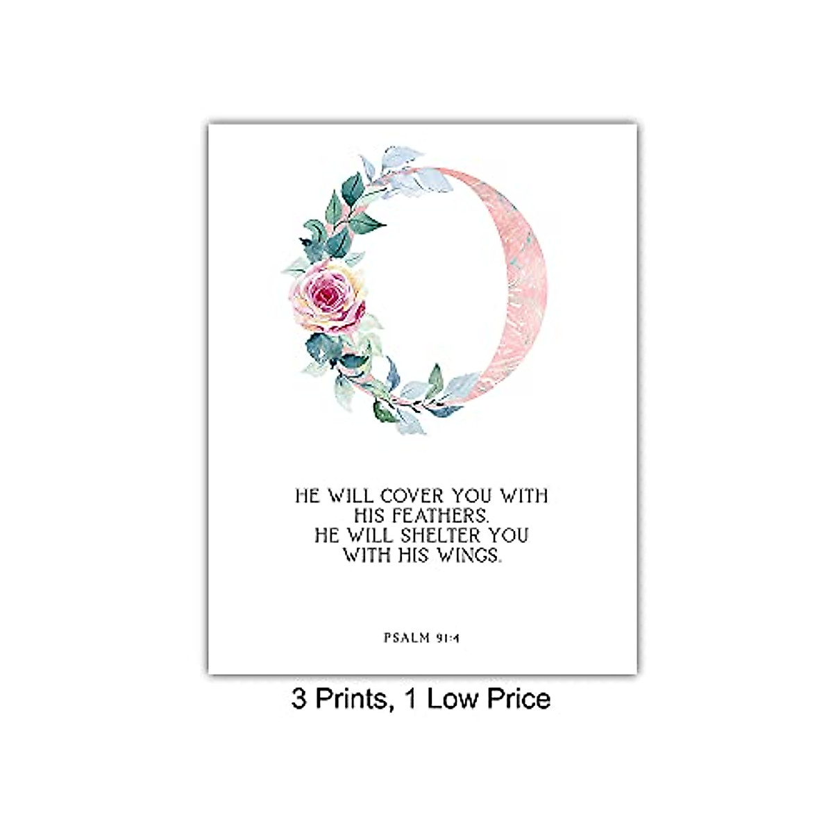 Religious Wall Art & Decor - Psalm 23 - Psalm 91 - Jeremiah 29 11 Wall Art Spiritual Christian Gifts for Women - Inspirational Bible Verses Wall Decor - Holy Scriptures Wall Art - Catholic Gifts