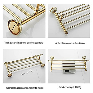Towel BAR Rack Towel Rail for Bathroom,All Copper European Hand Towel Holder,Jade Bath Towel Rail,Bathroom Hardware Bathroom Rack Towel Bar/Towel Rack (Color : Double Rod, Size : Christmas Reindeer