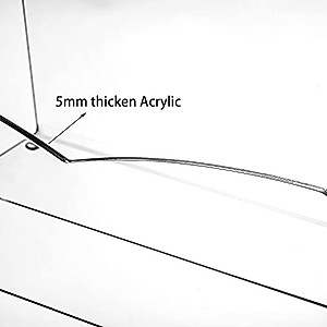 Jucoan Clear Acrylic Mail Sorter Organizer, Envelope Holder, 3 Sections Desktop File Holder Stand for Envelop Mails, Letters, Home Office School 9 x7x 7 Inch