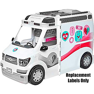 Replacement Stickers for Barbie Care Clinic ~ Barbie Doll Playset FRM19 Barbie Care Clinic ~ Replacment Labels ~ Sheet E ~ Stickers 31-39, 48,49 and 51