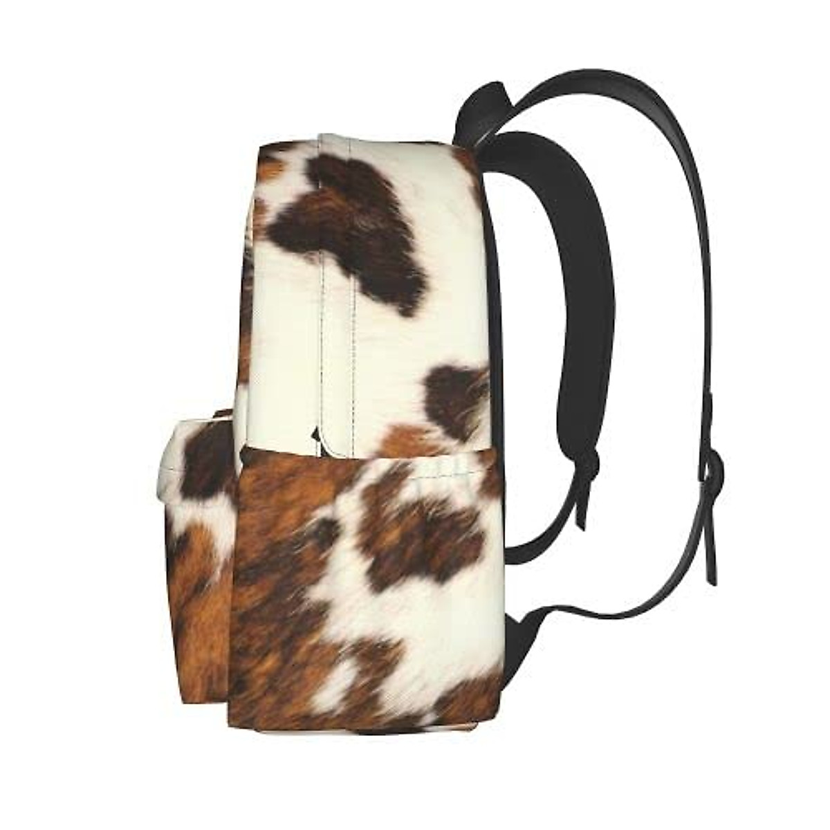 Red and white cowhide Print Bookbag, Backpacks For Women Men Laptop Backpack, Bookbags For Teen Girls Boys