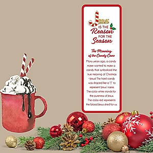 Jesus is The Reason for The Season Christian Pin and Bookmark for Christmas Time Gifts, and Stocking Stuffers for Book Lovers, 6 Inches Tall
