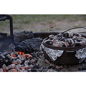 Pre-Seasoned Cast Iron Camp Dutch Oven, 4.1 qt, including Lid Lifter, Lid Stand and Silicone Handle Holders