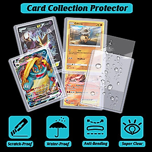 Trading Card Holder and Card Sleeves Packs VARDO Utral Clear 130 pcs Film Style Upgrade