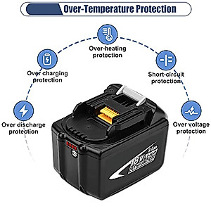 [Upgraded to 9.0Ah] 18V BL1890B Replacemet Lithium-ion Battery Compatible with Makita 18 Volt Battery BL1890 BL1860 BL1830 BL1840 BL1850 BL1850B Cordless Power Tools