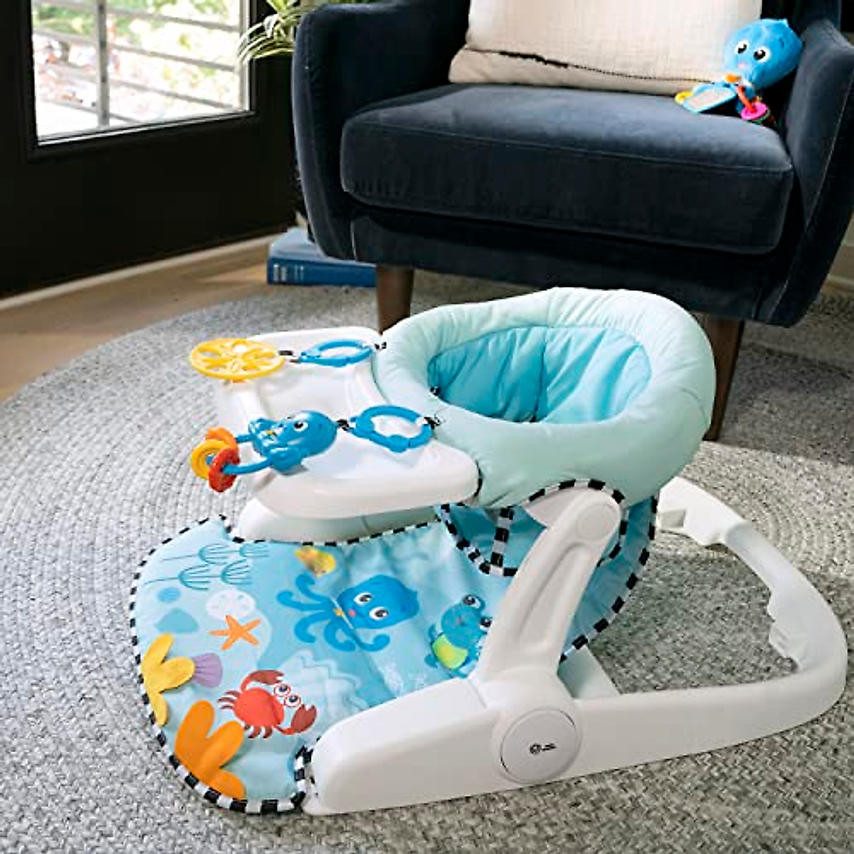 Baby Einstein Sea of Support 2-in-1 Sit-Up Floor Seat, with Removable Tray and Toys