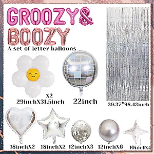 JeVenis Groovy & Boozy Balloons Groovy and Boozy Bachelorette Party Decoration Groovy and Boozy Sign Groovy Bachelorette Party Decoration Groovy Flower Bridal Shower Decorations