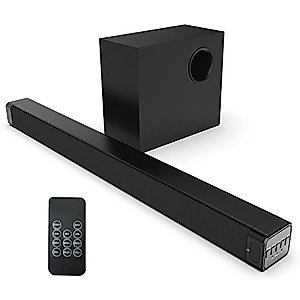 Technical Pro 500 Watts LED Color Changing Soundbar with Subwoofer | Powerful Sound Bar for TV, Home Theatre | Bluetooth Enabled, Black