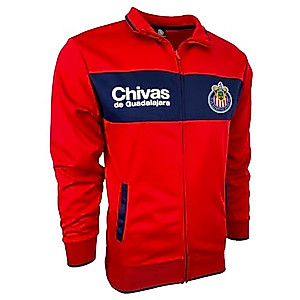 Icon Sports Chivas Jacket, Licensed Men's Chivas Del Guadalajara Full Zip Track Jacket (Small)