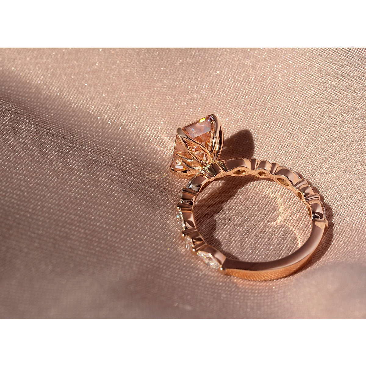 Kobelli 3.64ct.tw Pink Diamond Bubble Ring (IGI Certified) - 8.0