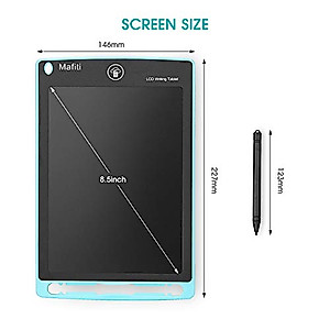 Mafiti LCD Writing Tablet 8.5 Inch Electronic Writing Drawing Pads Portable Doodle Board Gifts for Kids Office Memo Home Whiteboard Cyan