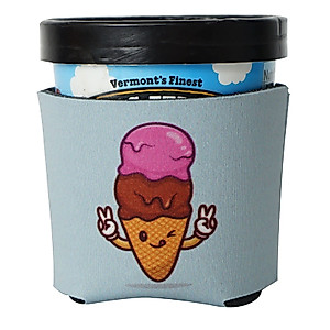 1 Pc Life is Short, Eat More Ice Cream - Pint Coolie. Best Friends Ice Cream Pint Hugger. Pre-Printed Packs (1)
