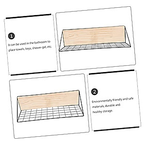 HOMOCONO 1pc Storage Rack Home Supplies Rack Sundries Organizing Holder Storage Mounted Shelves for Storage Multifunctional Wall Shelf Useful Wall Shelf House Gadgets Home Items Solid Wood