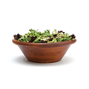 Lipper International Cherry Finished Round Rim Bowl for Salads or Fruit, 12" Diameter x 4" Height, Single Bowl