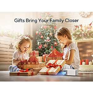 Mini Projector, AKIYO O1 LED Portable Projector, Support HD 1080P, ±15° Keystone, 25% Zoom, Home Theater Movie Nights, Kids Gifts, Compatible with Phone, TV Stick, Speaker, HDMI, Bedroom, Outdoor