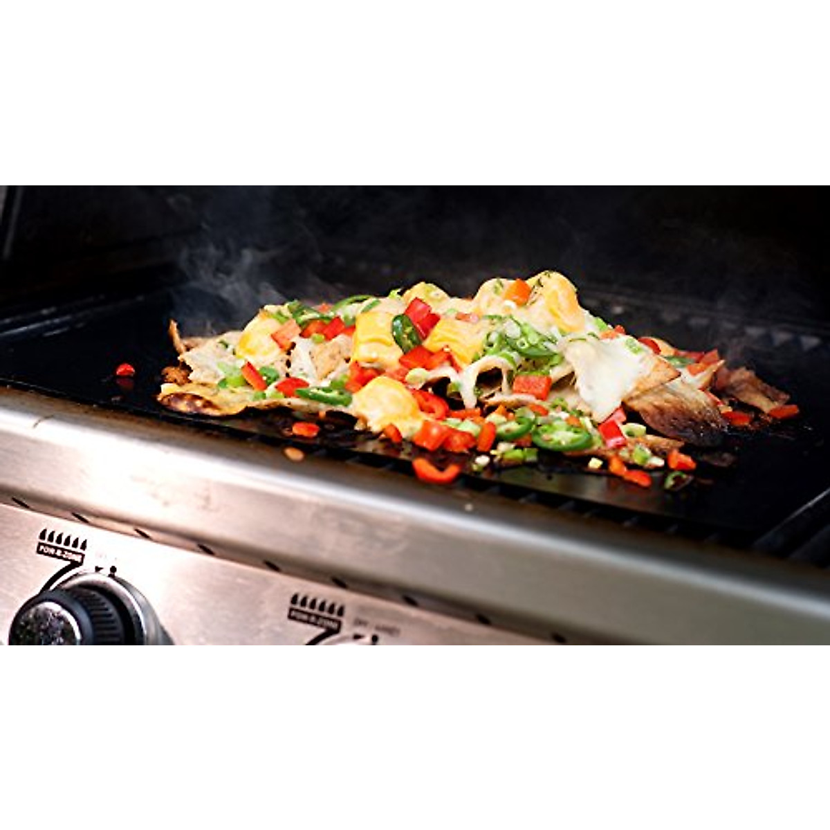 COOKINA Barbecue Reusable and Non-Stick Grilling Sheet, 1 EA, Black