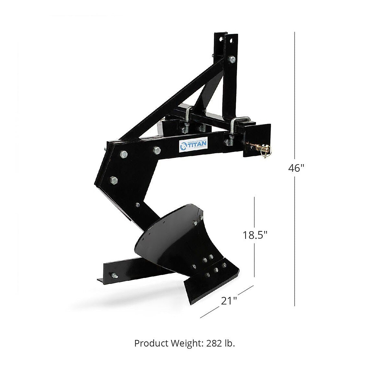 Titan Attachments 18-in. Single Bottom Tow-Behind Moldboard Turn Plow, 3-Point H