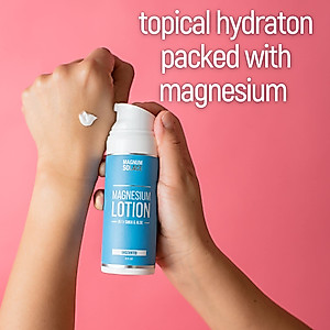Magnesium Lotion – Super Concentrated – Made with Aloe and Shea – For Leg Cramps, Sore Muscles & Joints, Rejuvenation – Safe for Kids, Made in the USA (Chamomile & Lavender)