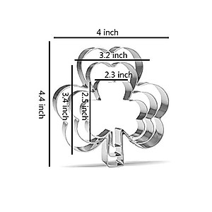 Large St. Patrick’s Day Cookie Cutter set - 8 Piece - Stainless Steel