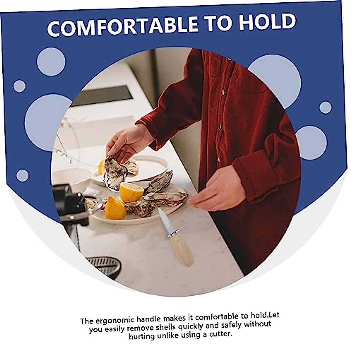 UPKOCH 1pc Consumption Knife Crab Opener Ar Multitool Oyster Opening Tool Cookies Cutter Kitchen Utensil Sets Household Tool Set Multifunctional Seafood Tool Kitchen Supply Wood Gadgets