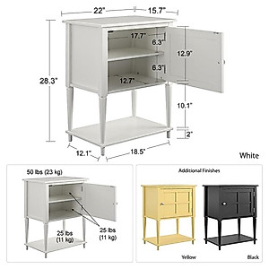 Ameriwood Home Fairmont Accent Table, Yellow