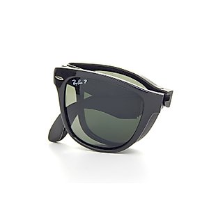 Ray Ban Folding Wayfarer RB4105 601/58 Black/Polarized Gray 54mm Sunglasses