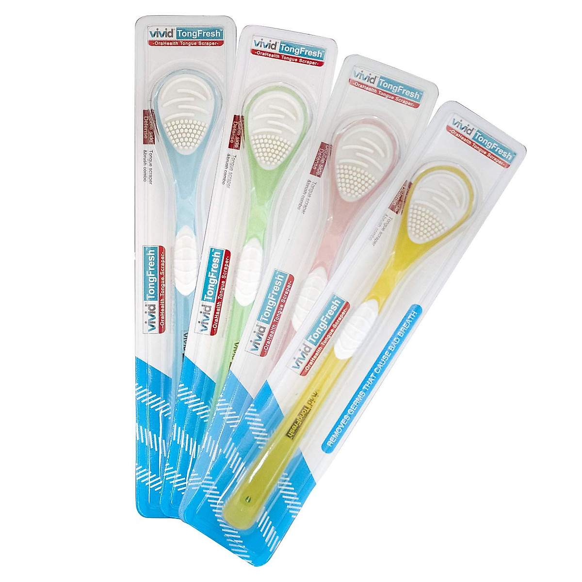 Tongue Cleaner Helps Fight Bad Breath - Pack of 12 (TongFresh)